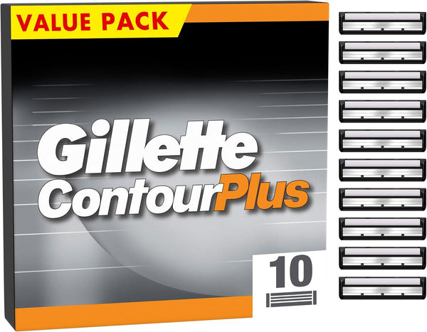 Discover a smooth shave with Gillette Contour Plus Razor Blades Pack of ...