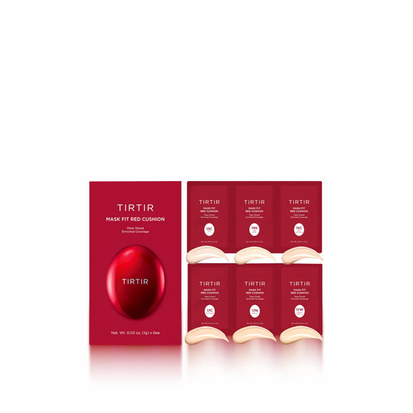 TIRTIR Mask Fit Red Cushion 6 Shade Trial Kit – 5 Tone Ranges – Scent ...